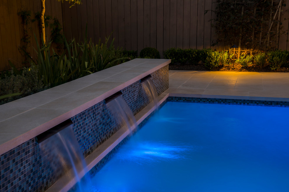 Mirabella Light Limestone - Modern - Pool - Houston - by Maiden Stone ...