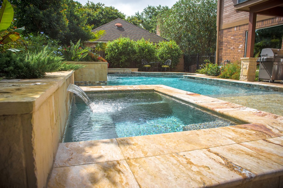 Mirror Lake Complete Landscape Design - Traditional - Pool - Houston ...