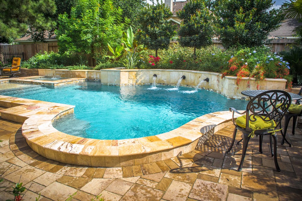 Mirror Lake Complete Landscape Design - Traditional - Pool - Houston ...