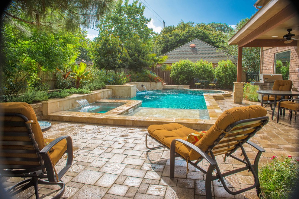 Mirror Lake Complete Landscape Design - Traditional - Pool - Houston ...