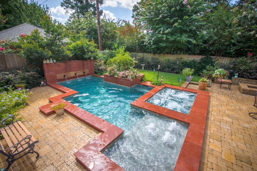 Mirror Lake Small Space Pool Design - Contemporary - Pool - Houston ...