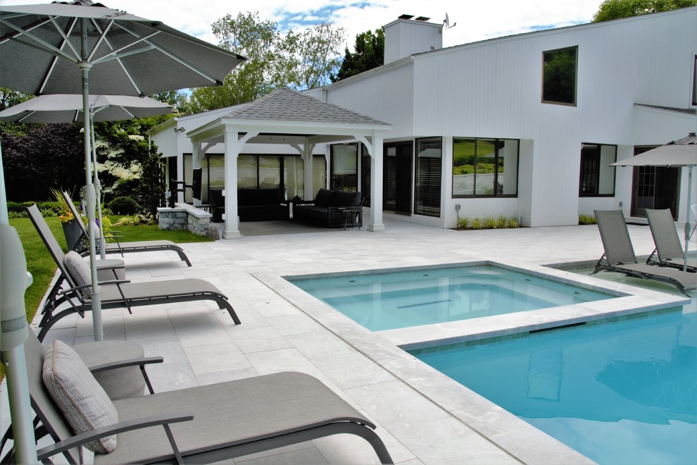 Modern & Bright Swimming Pool + Spa NY Design - Modern - Pool - New ...