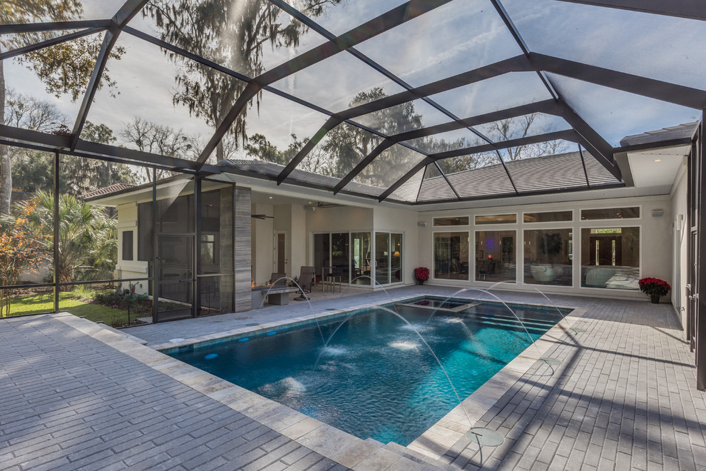 Modern Chic Custom Home - Contemporary - Pool - Jacksonville - by ...