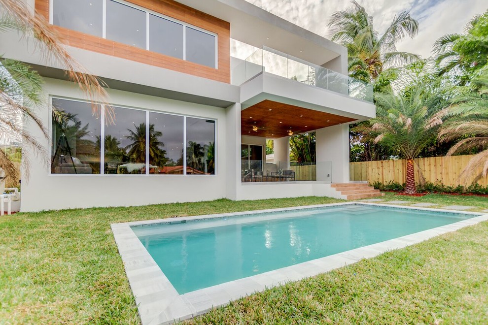 Modern Exterior Finishes - Contemporary - Pool - Miami - by Janet ...