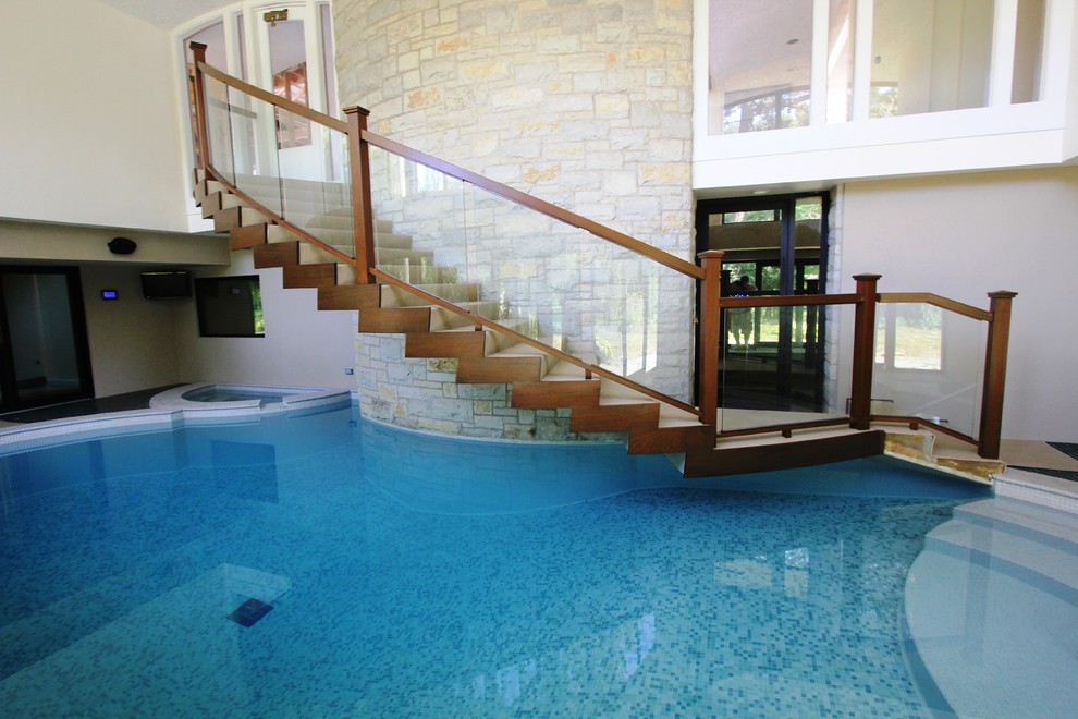 Modern Indoor Pool - Modern - Pool - Chicago - by Rosebrook Pools, Inc ...
