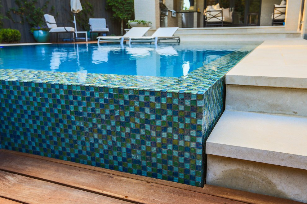 Modern Landscape and Zero Edge Pool - Contemporary - Pool - Dallas - by ...