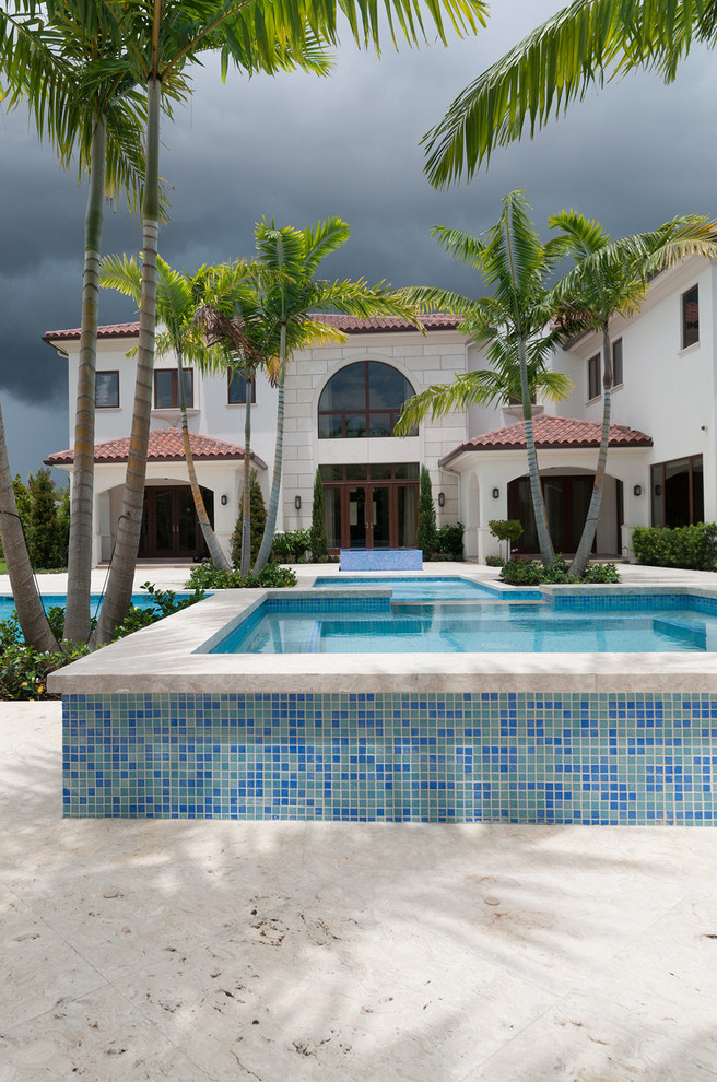Modern Mosa White Marble Home - Contemporary - Pool - Miami - by ...