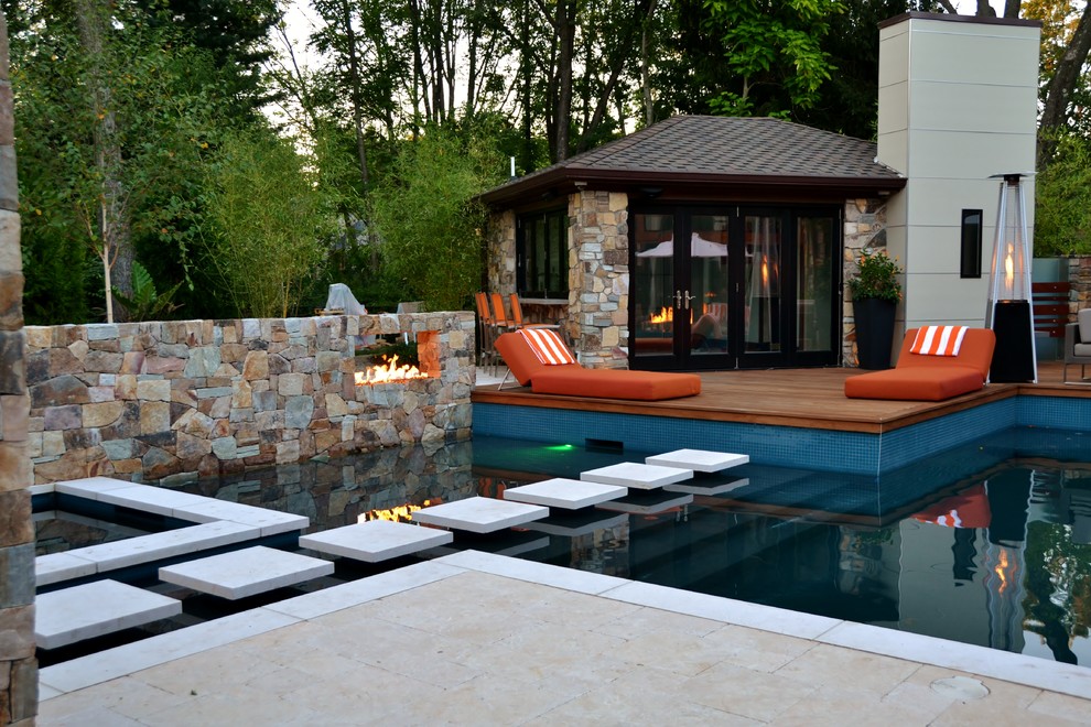 Modern Pool Design Backyard - Modern - Pool - New York - by Tapestry ...
