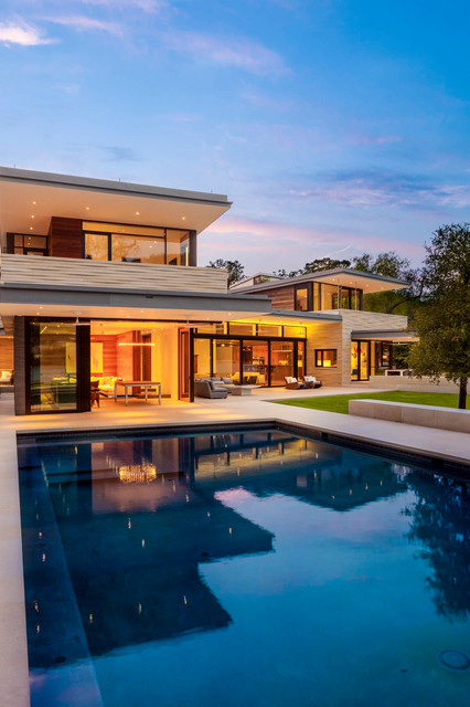 Modern Pool House - Contemporain - Piscine - par Material | Houzz