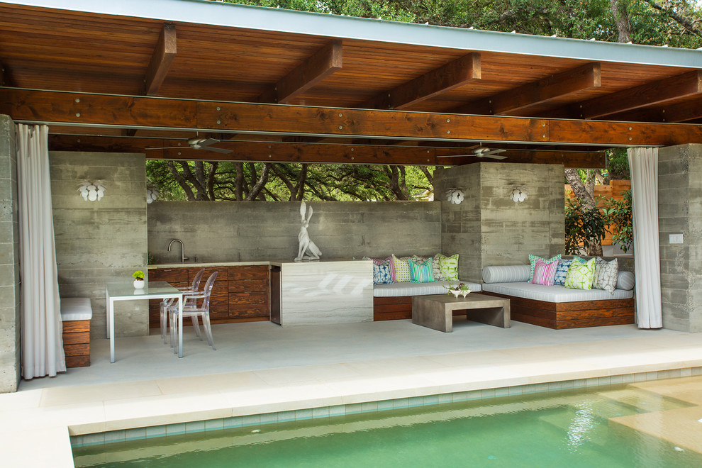 Modern Pool Retreat - Modern - Pool - Austin - by Vernon Wentz | Houzz