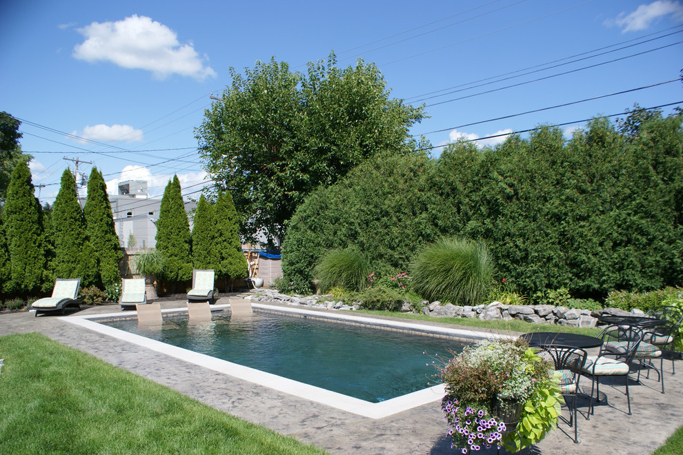 Modern Rectangle Pool - Modern - Pool - New York - by Chameleon Pools ...