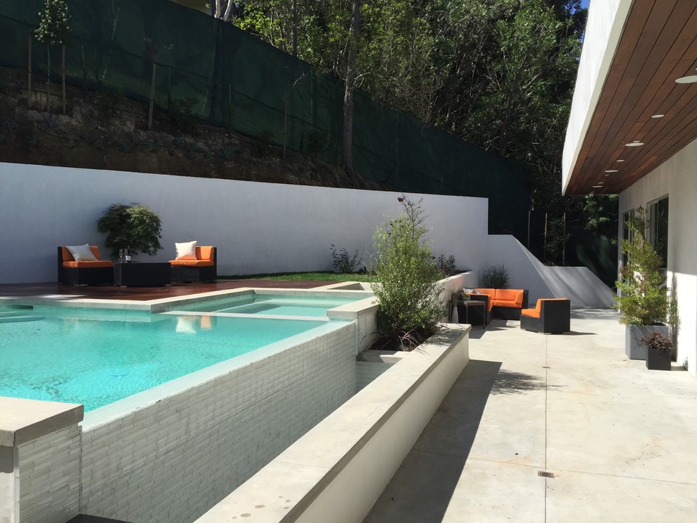 Modern Sherman Oaks Backyard - Modern - Swimming Pool & Hot Tub - Los ...