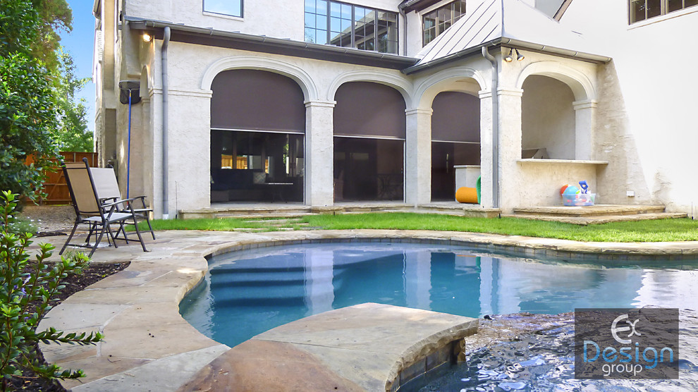 Motorized Roller Screens - Traditional - Pool - Dallas - by EX Design ...