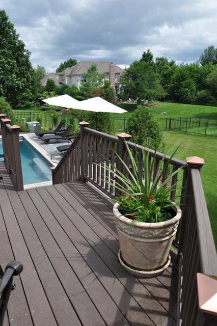 Naperville - Inground Pool Deck - Contemporary - Pool - Chicago - by ...