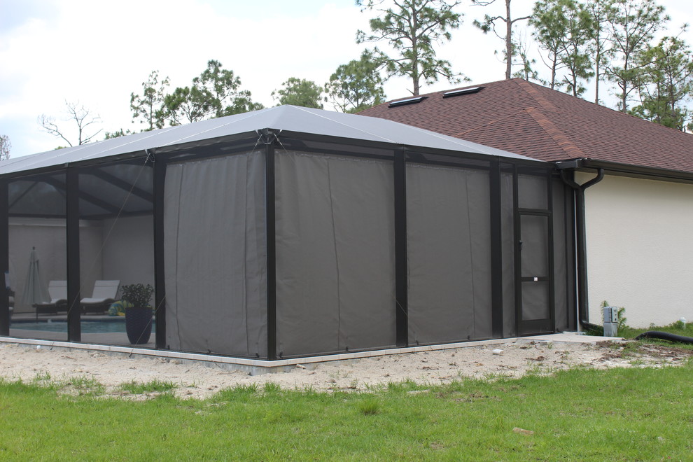 Naples Privacy Curtains - Modern - Pool - Other - by Florida Lanai ...