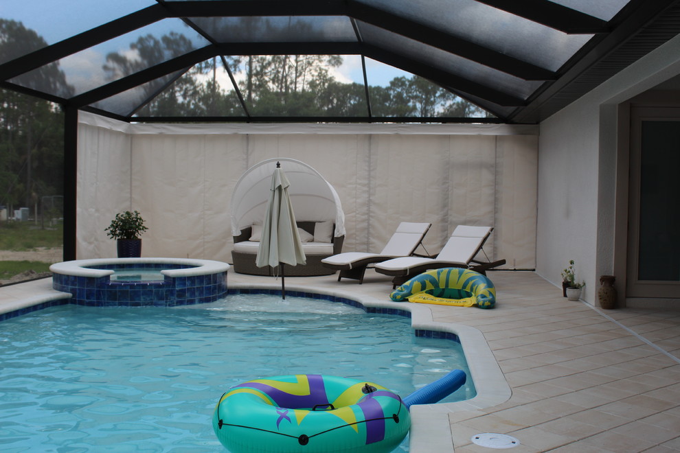Naples Privacy Curtains - Modern - Pool - Other - by Florida Lanai ...