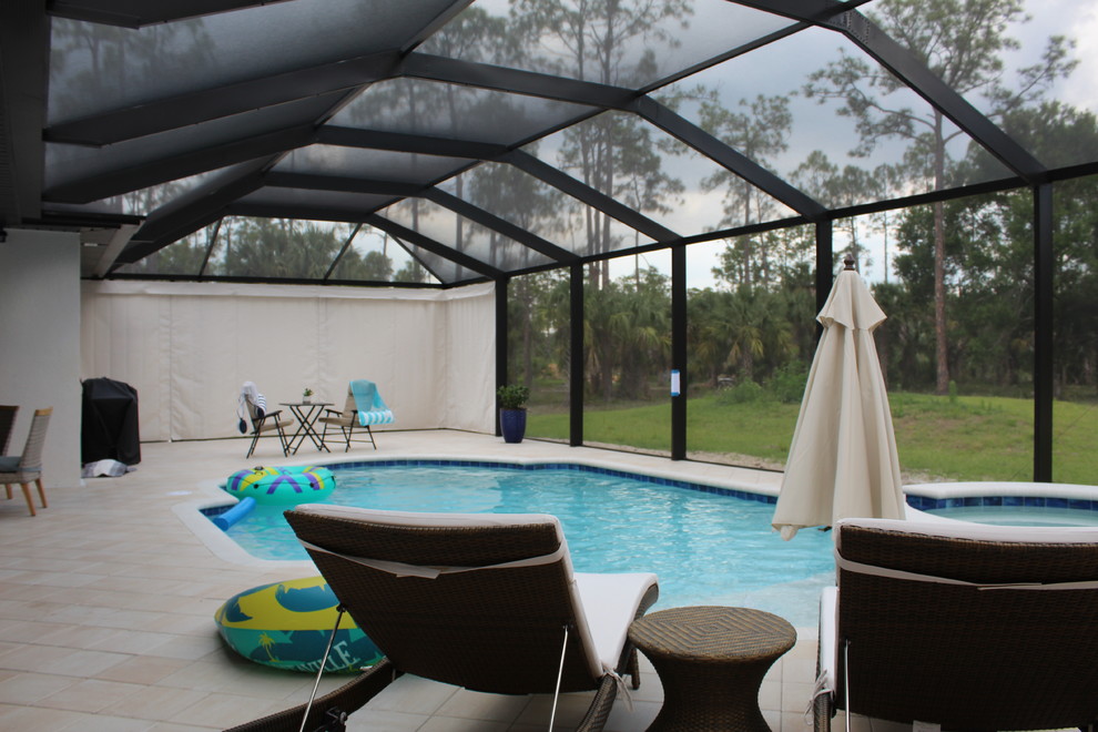 Naples Privacy Curtains - Modern - Pool - Tampa - by Florida Lanai ...