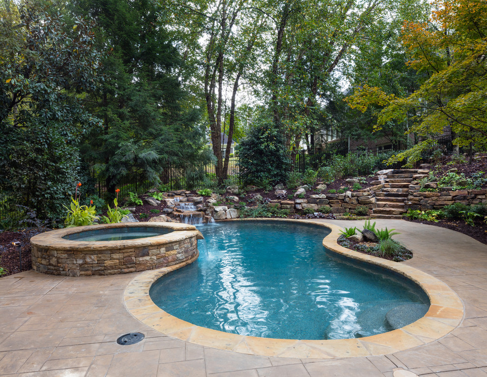 Natural Garden Pool & Spa - Traditional - Pool - Atlanta - by Boyce ...