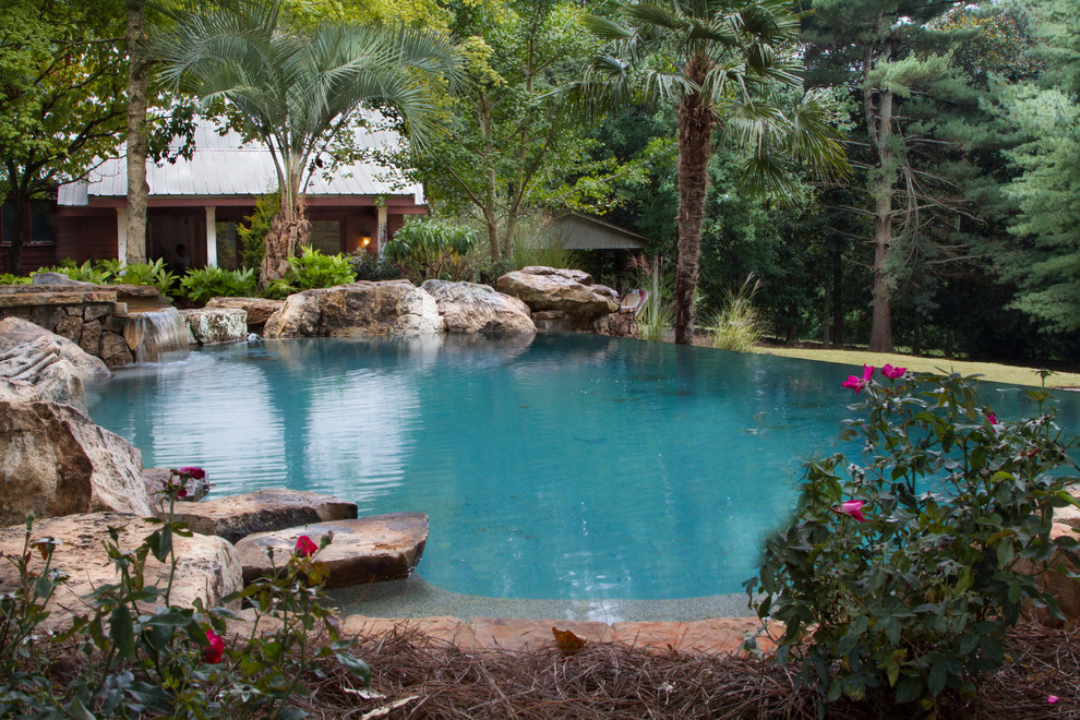 Natural Infinity Edge Pool & Lagoon - Traditional - Pool - Other - by ...