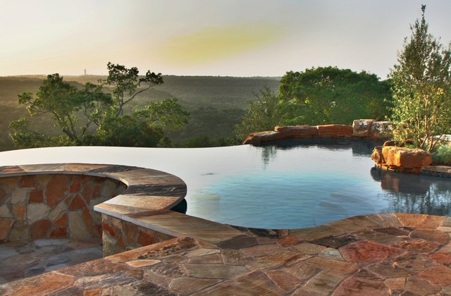 Natural Infinity Pool - Traditional - Swimming Pool & Hot Tub - Austin ...