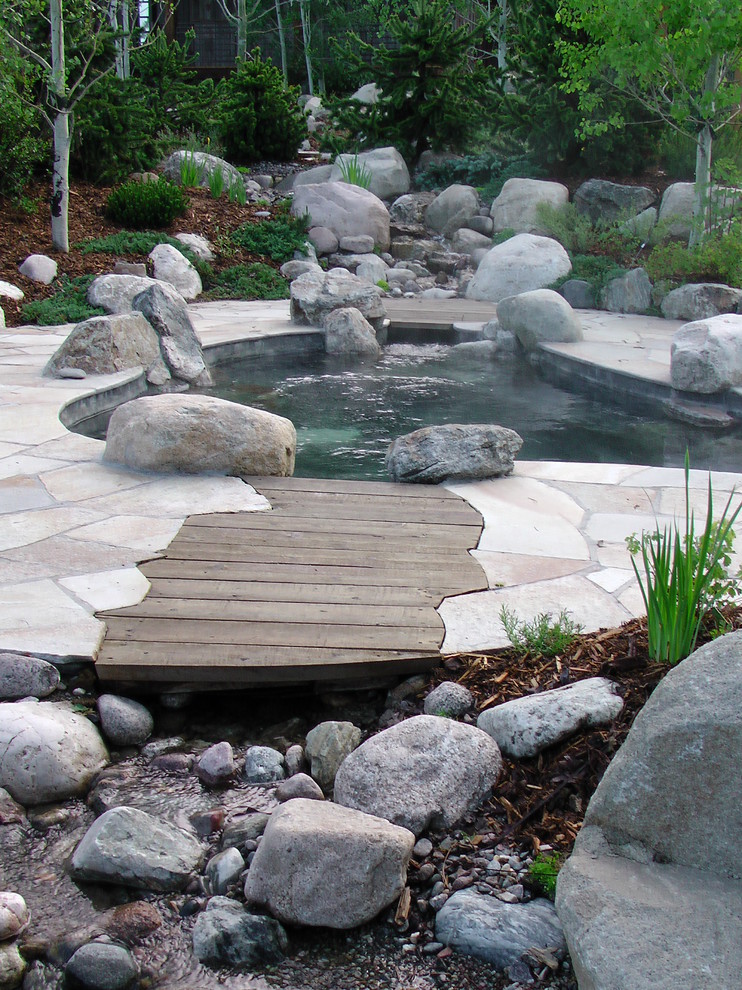 Natural spa and stream water feature - Rustic - Pool - Tampa - by ...