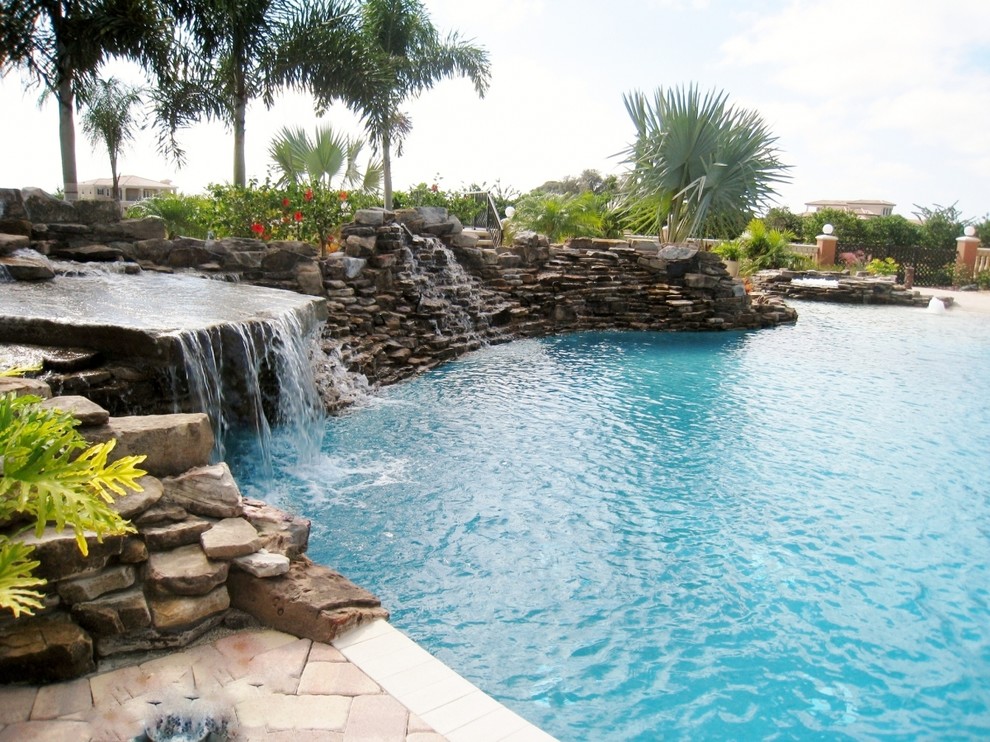 Natural Stone Pools - Tropisch - Pools - Tampa - von Blue Sky Pools | Houzz
