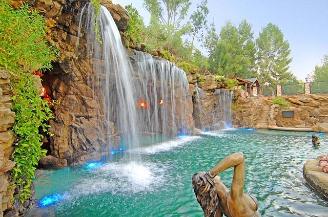 Naturalistic Pools with Grotto - Tropical - Pool - Los Angeles - by ...