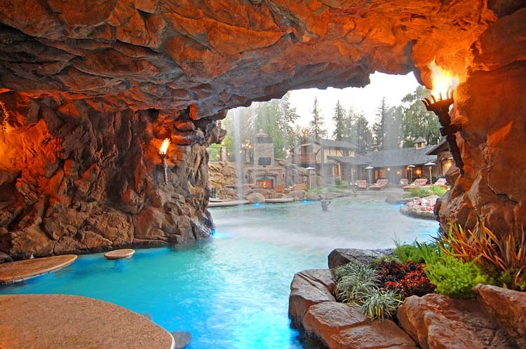 Naturalistic Pools with Grotto - Tropical - Pool - Los Angeles - by ...