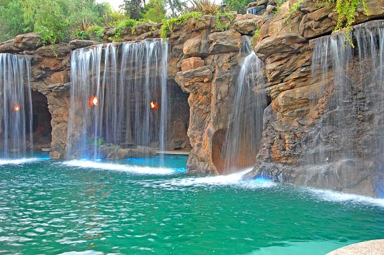 Naturalistic Pools with Grotto - Tropical - Pool - Los Angeles - by ...