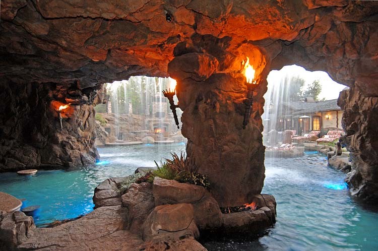 Naturalistic Pools with Grotto - Tropical - Pool - Los Angeles - by ...
