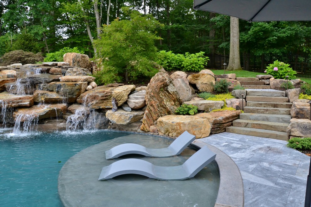 Naturalistic Swimming Pool Backyard - Rustic - Pool - New York - by ...