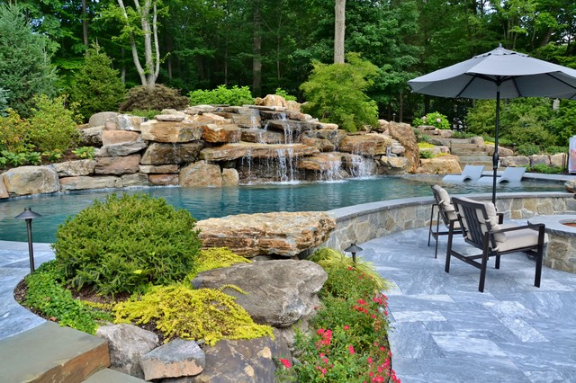 Naturalistic Swimming Pool Backyard - Rustic - Pool - New York - by ...