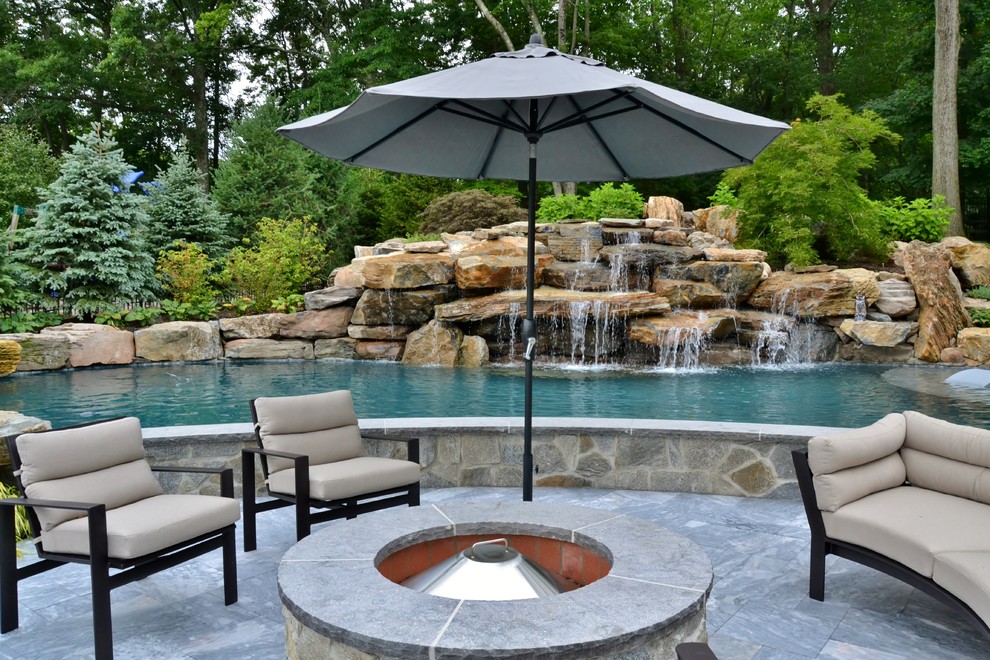 Naturalistic Swimming Pool Backyard - Rustic - Pool - New York - by ...