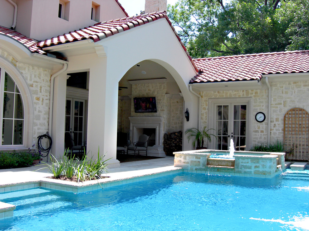 Neo-Mediterranean - Mediterranean - Pool - Dallas - by Knaak Design ...