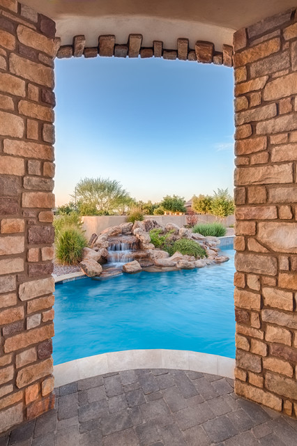 NEW Lazy River Pool and Spa in Gilbert, Arizona - Mediterranean - Pools ...