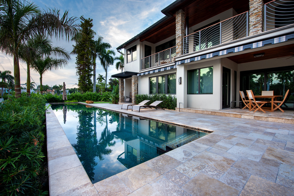 new river lap - Modern - Pool - Miami - by Ike's Carter Pool Companies ...