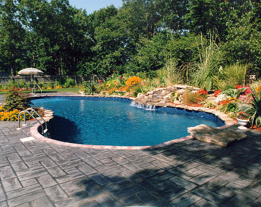 New Vinyl Pool - Tropical - Pool - Newark - by Gorlin Pools and Spas ...