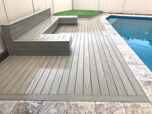 Newtechwood Composite Deck & Seating - Modern - Pool - Sydney - by New ...