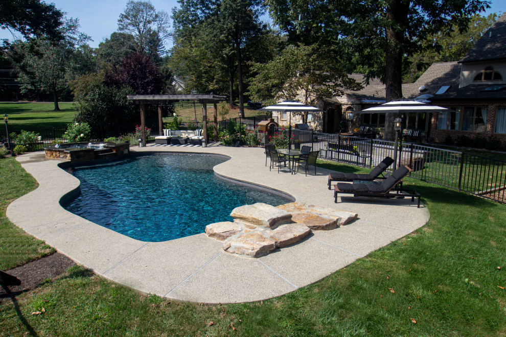 Newtown, Bucks County - Custom Build - Traditional - Pool ...