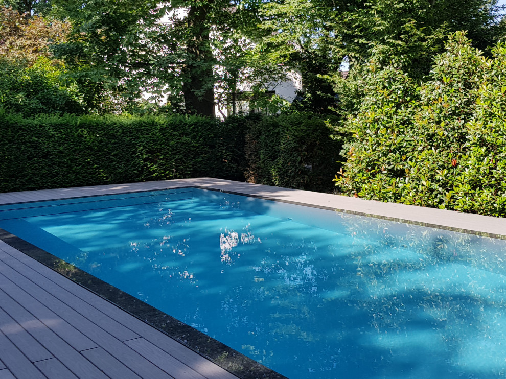NIVEKO Polystone Überlaufbecken Advance 10,00 x 4,00 x 1,50 m in grau - Contemporary - Pool ...