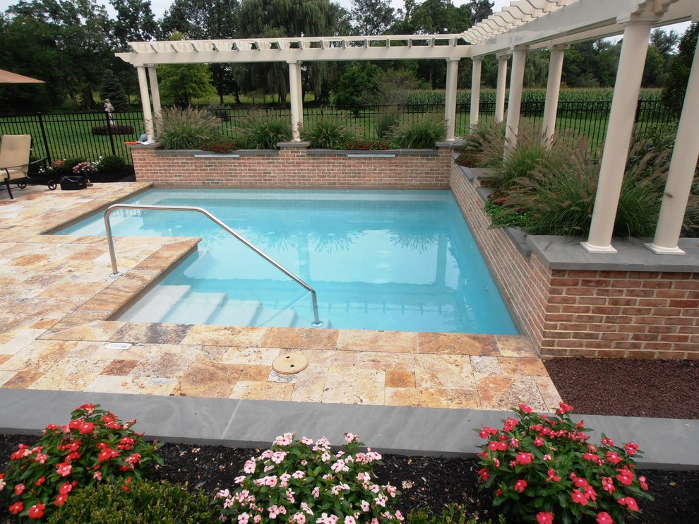 North Whitehall Custom Swim Spa with Sheer Descent Waterfalls ...