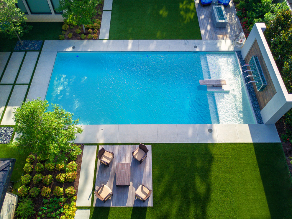 Northaven Linear Diving Pool - Modern - Pool - Dallas - by Randy Angell ...