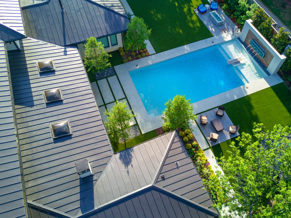 Northaven Linear Diving Pool - Modern - Pool - Dallas - by Randy Angell ...