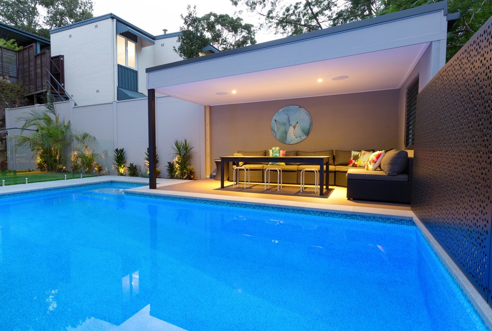 Northwood Pool and Cabana - Tropical - Swimming Pool & Hot Tub - Sydney ...