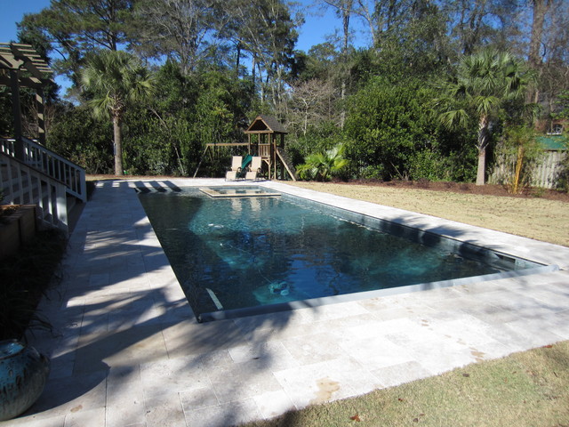 Not Your Average Rectangle - Traditional - Swimming Pool & Hot Tub ...