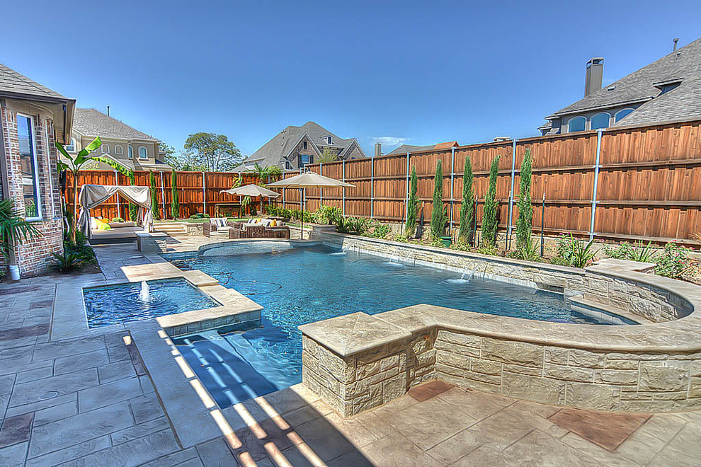 O'Niel - Grecian Style Pool & Spa w/ Outdoor Living - Contemporary ...