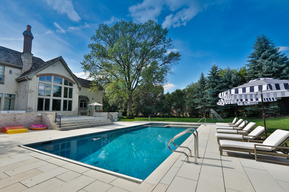 Oak Brook, IL Swimming Pool and Hot Tub Inside Pool - Traditional ...