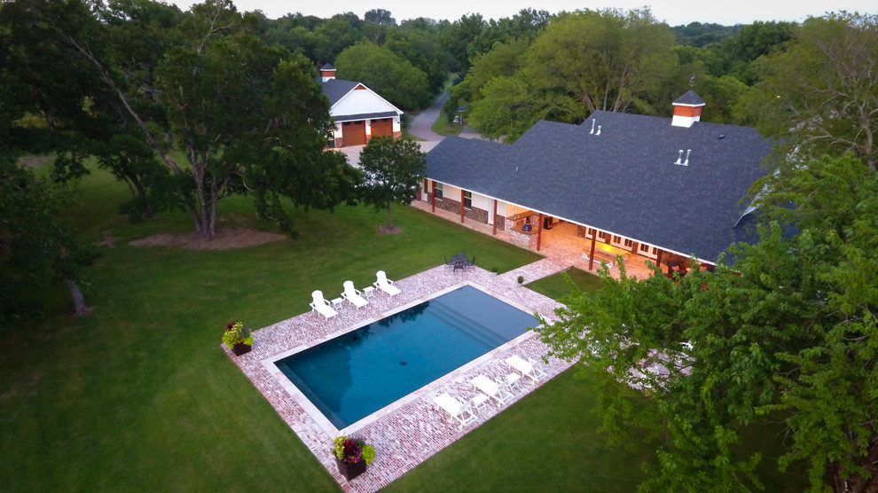 Ocean Blue Pebble Sheen - Traditional - Pool - Dallas - by Allison ...