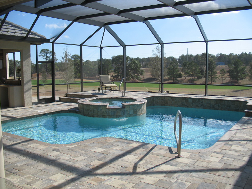 Offset Rectangle - Traditional - Pool - Tampa - by Cowgill Pools, Inc ...