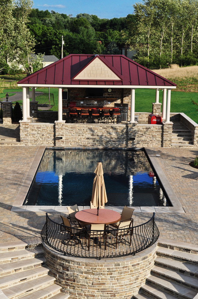 Open air pool pavilion - Traditional - Pool - DC Metro - by Clearwater ...